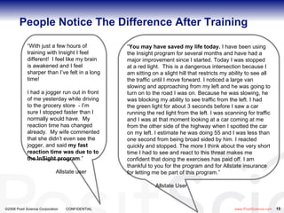 The Allstate-Posit Science Partnership: Cognitive Training for Safer ...