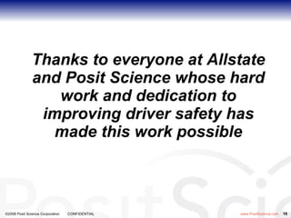 The Allstate-Posit Science Partnership: Cognitive Training for Safer Driving | PPT