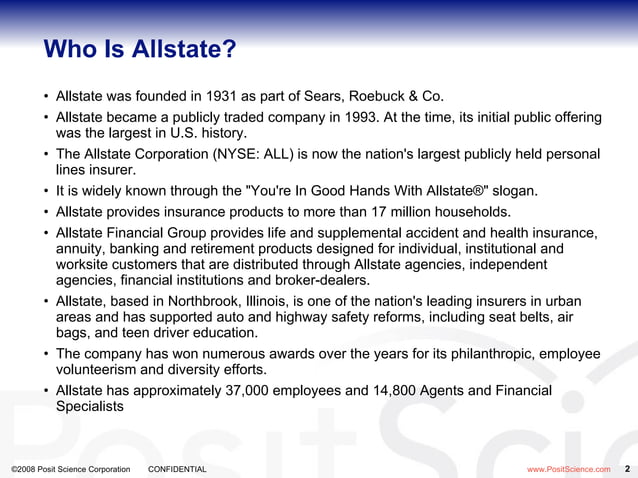 The Allstate-Posit Science Partnership: Cognitive Training for Safer ...