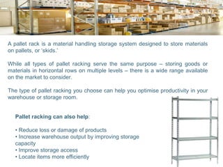 Best Types of Warehouse Pallet Racking | PPT