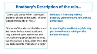 All Summer in a Day Ray Bradbury Speculative Fiction and Science ...