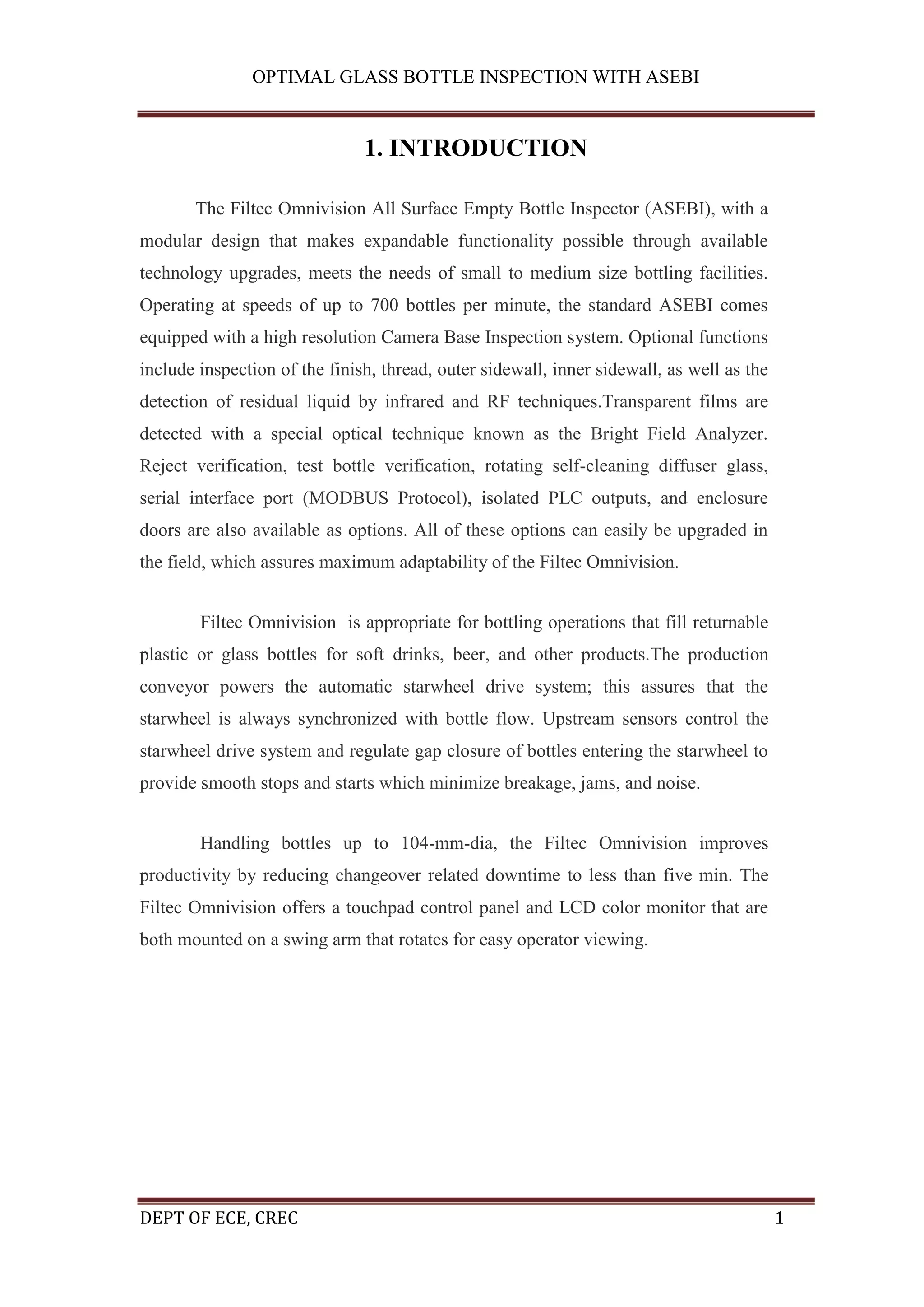 All surface empty bottle inspection(ASEBI) FULL DOCUMENTATION | PDF