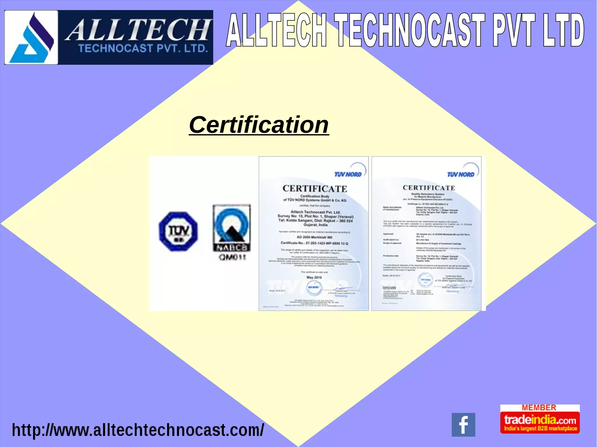 Alltech Technocast Pvt. Ltd.Rajkot, Gujarat, India | PPT