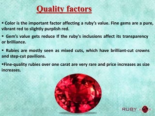 All The Information About Ruby Gemstone | PPTX