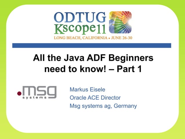 All the Java ADF beginners need to know - part1 | PDF | Programming Languages | Computing
