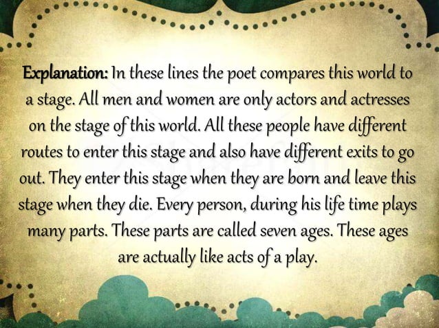All The Worlds A Stage | PPTX
