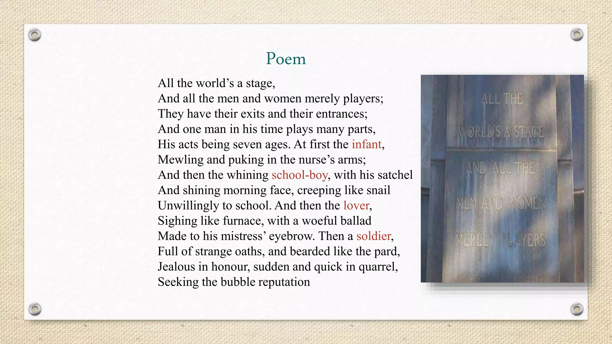 All the world’s a stage | PPTX