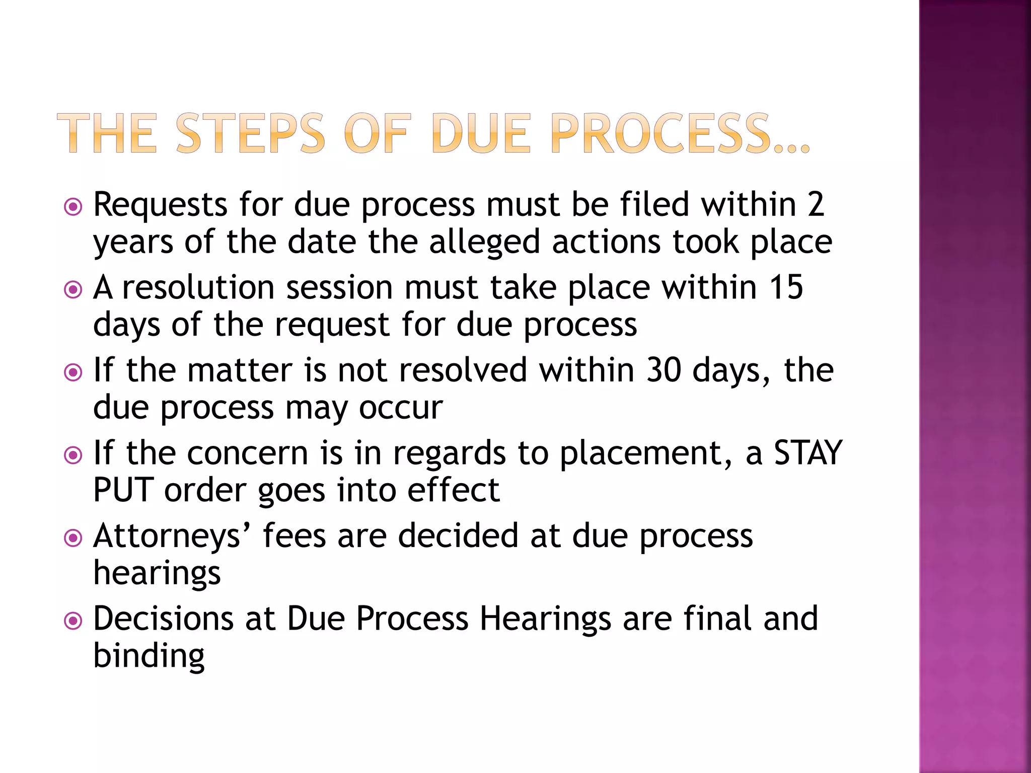 The BASICS of the IEP PROCESS | PPTX