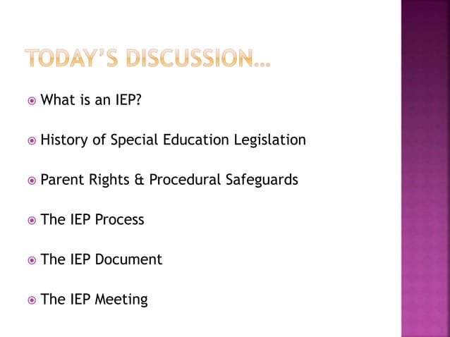 The BASICS of the IEP PROCESS | PPTX