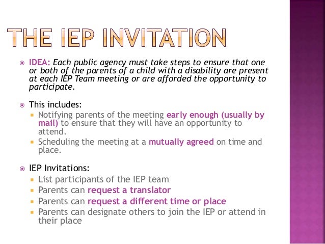 The BASICS of the IEP PROCESS