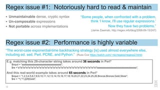 Regex Considered Harmful: Use Rosie Pattern Language Instead | PDF