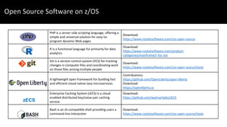 A Tour of Open Source on the Mainframe | PPT