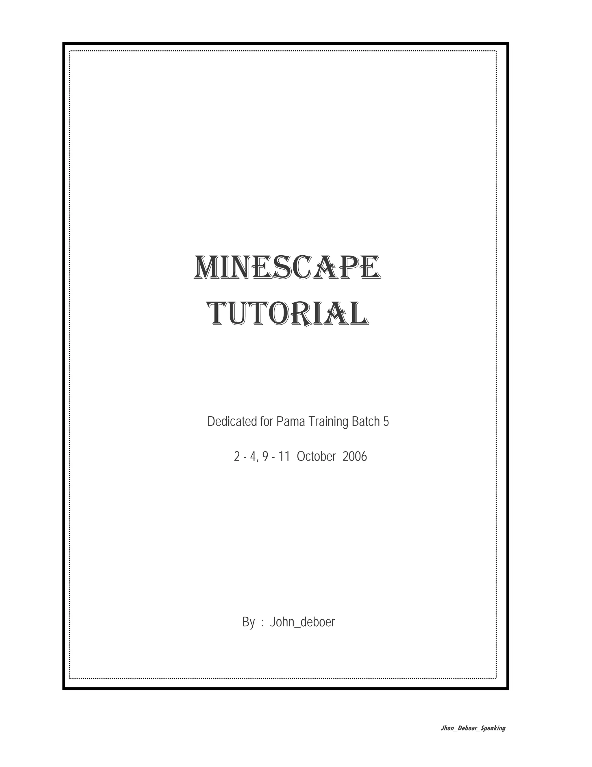 All , minescape | PDF