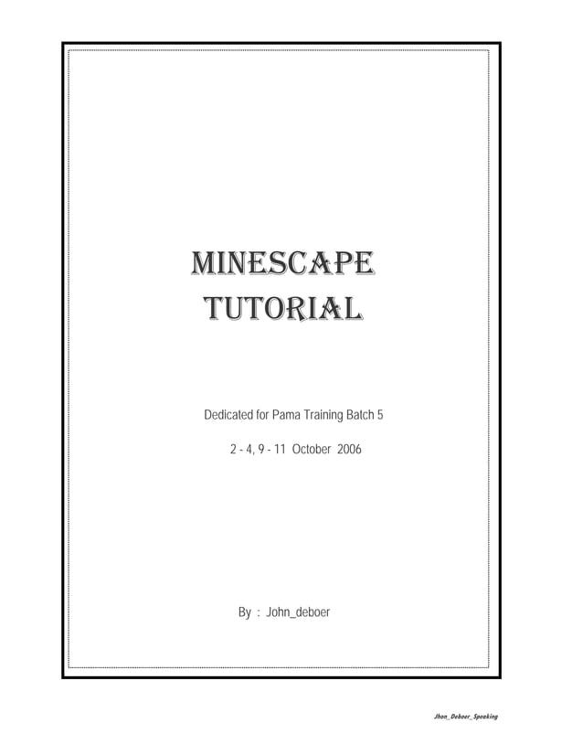 All , minescape | PDF