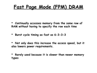 All types of DRAM and their function.ppt | Data Storage and Warehousing ...