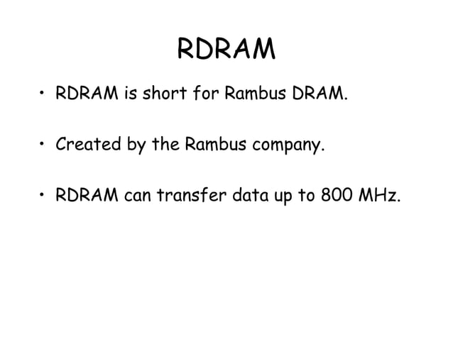 All types of DRAM and their function.ppt | Data Storage and Warehousing ...