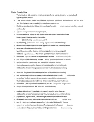 All types of mining and trends indata mining | PDF