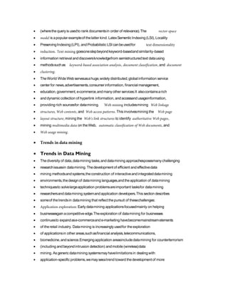 All types of mining and trends indata mining | PDF