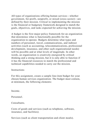 All types of organizations offering human services—whether governmen | PDF