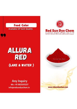 Red Sun Dye Chem Is Manufacturers Food colors in India . | PDF