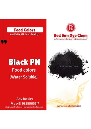 Red Sun Dye Chem Is Manufacturers Food colors in India . | PDF