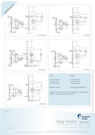 Controllo accessi VingCard modello ALLURE - Data Sheet | PDF