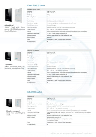 Controllo accessi VingCard modello ALLURE - Data Sheet | PDF
