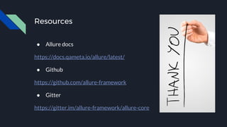 TestingAR XVI - Allure Test Reporting Framework | PPT