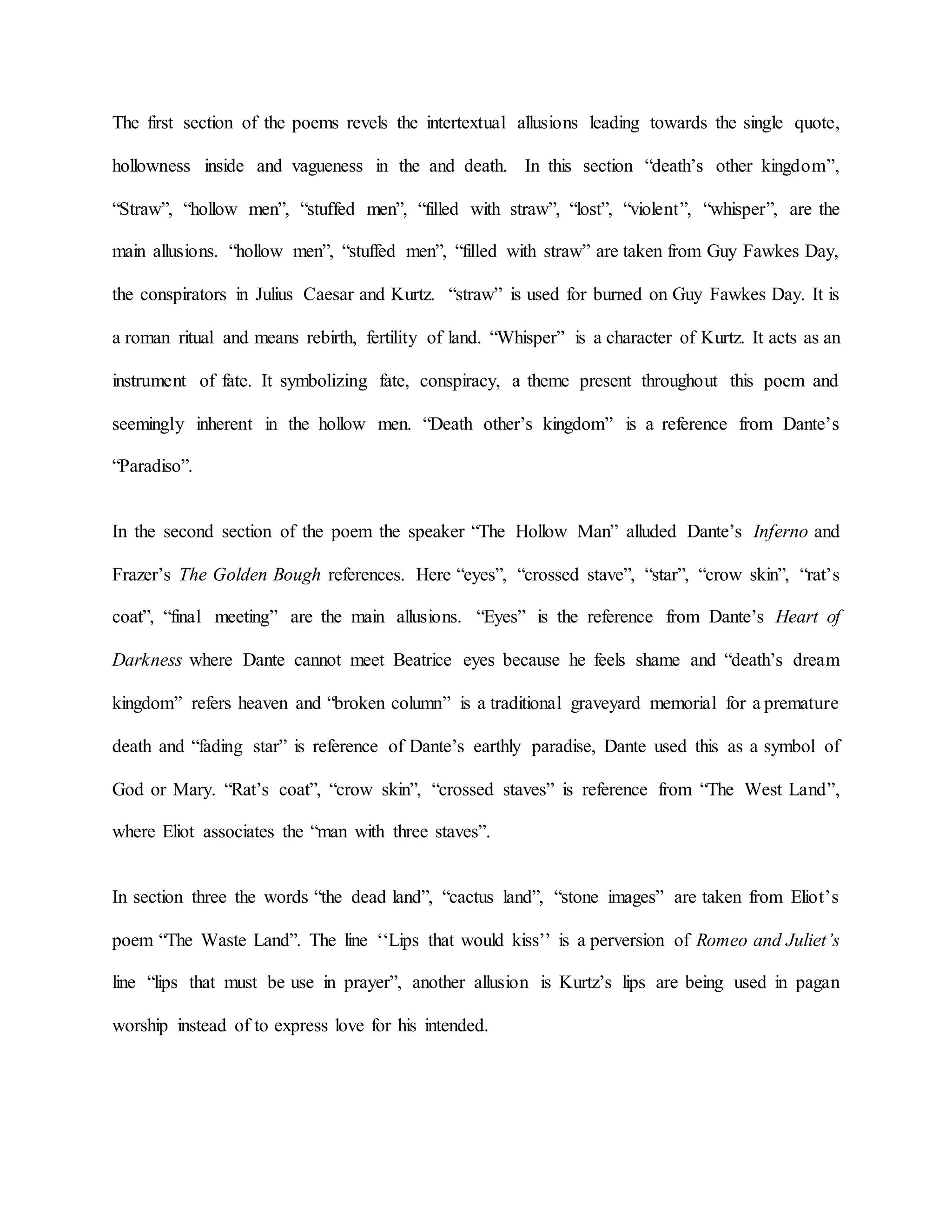 Allusion in t.s eliot | DOCX