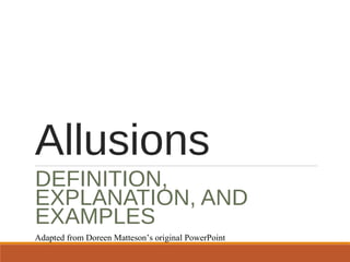 Allusions | PPT