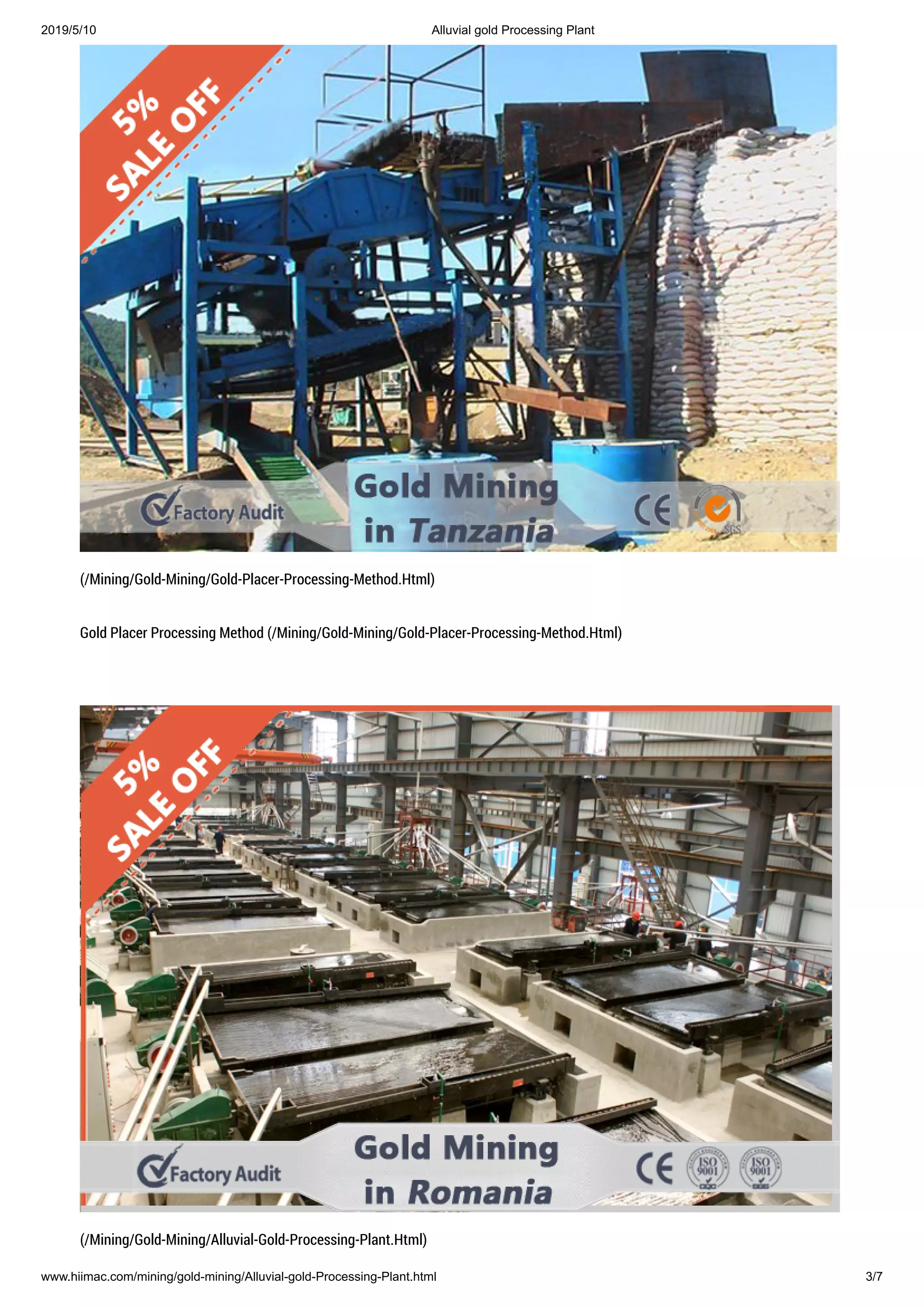 Alluvial gold processing plant | PDF