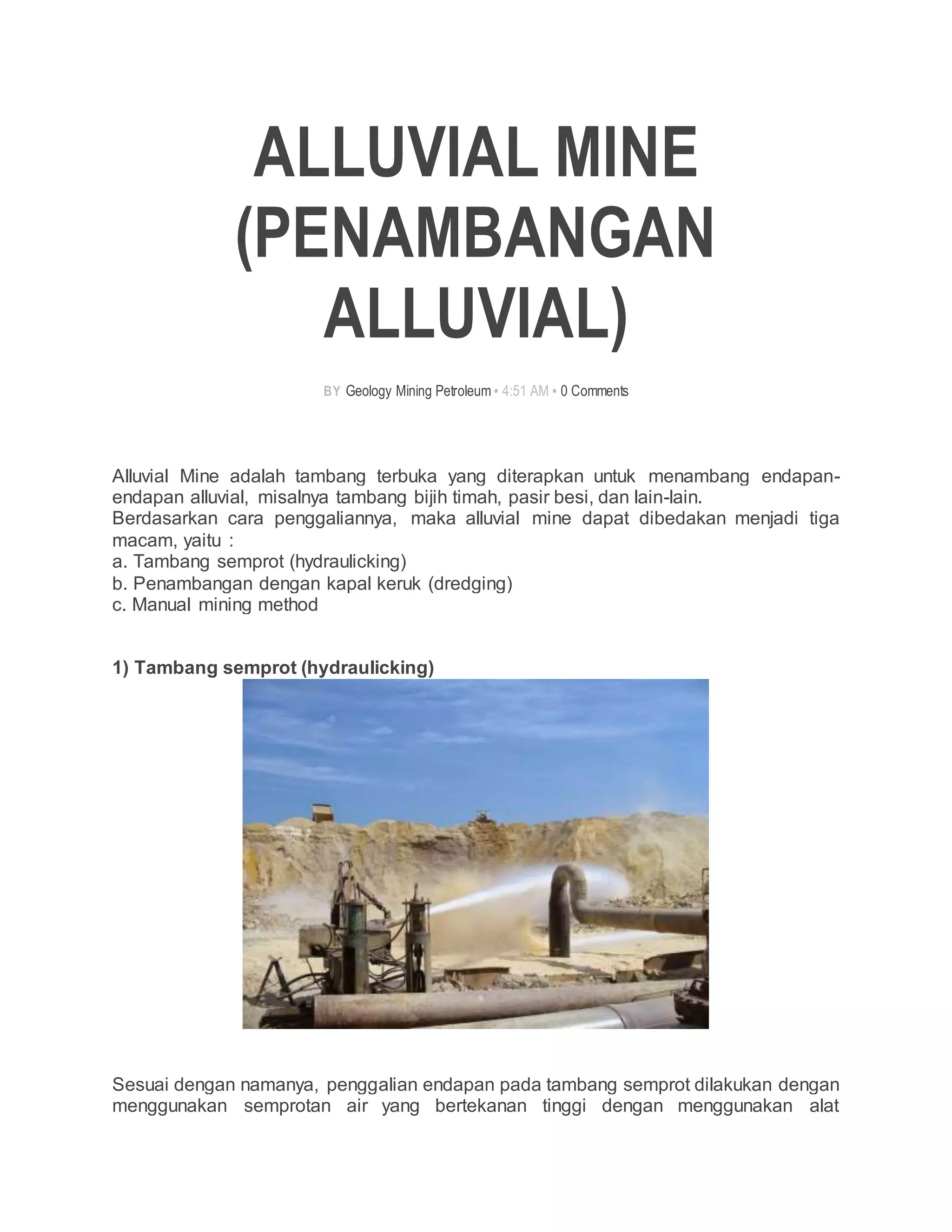 Alluvial mine | DOCX