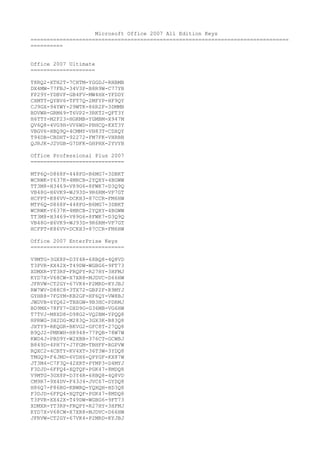 All version office keys | PDF