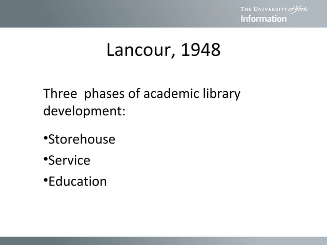 One Director's Vision for Academic Liaison | PPT