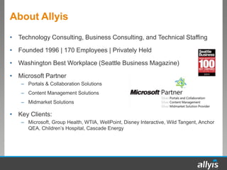 Intranet Best Practices - SharePoint Intelligence Conference 2011 | PPTX