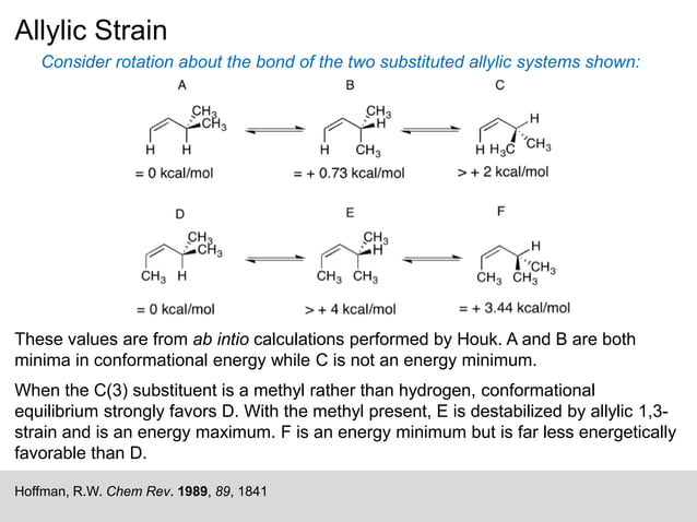 Allylic strain | PPTX | Chemistry | Science