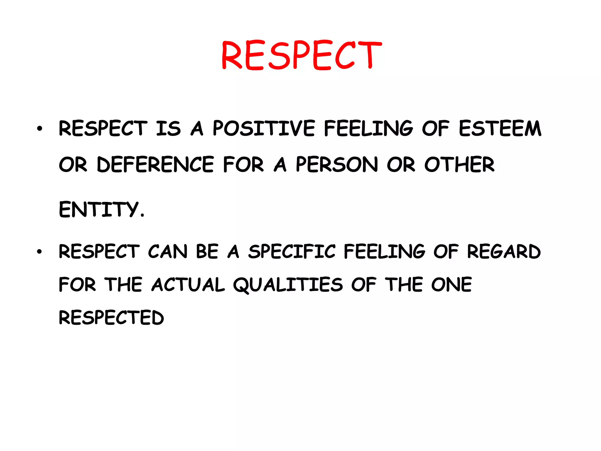 powerpoint on respect | PPTX