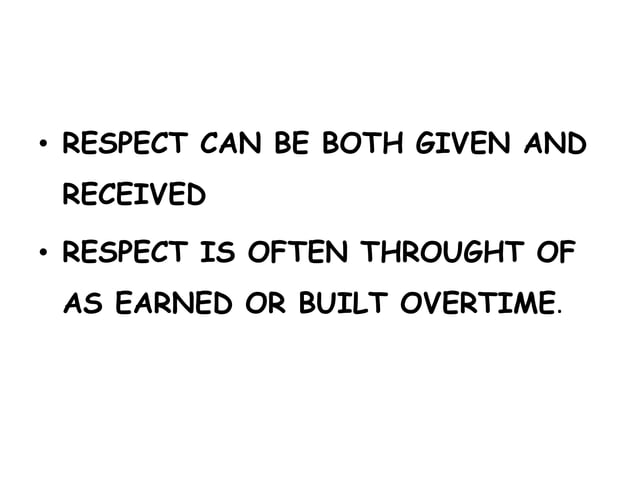 powerpoint on respect | PPTX