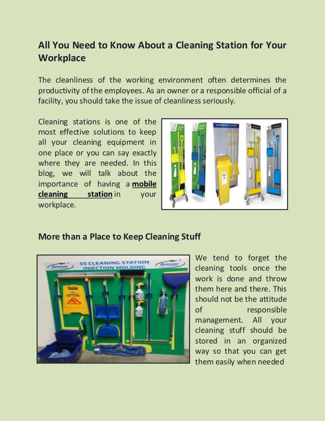 All you need to know about a cleaning station for your workplace