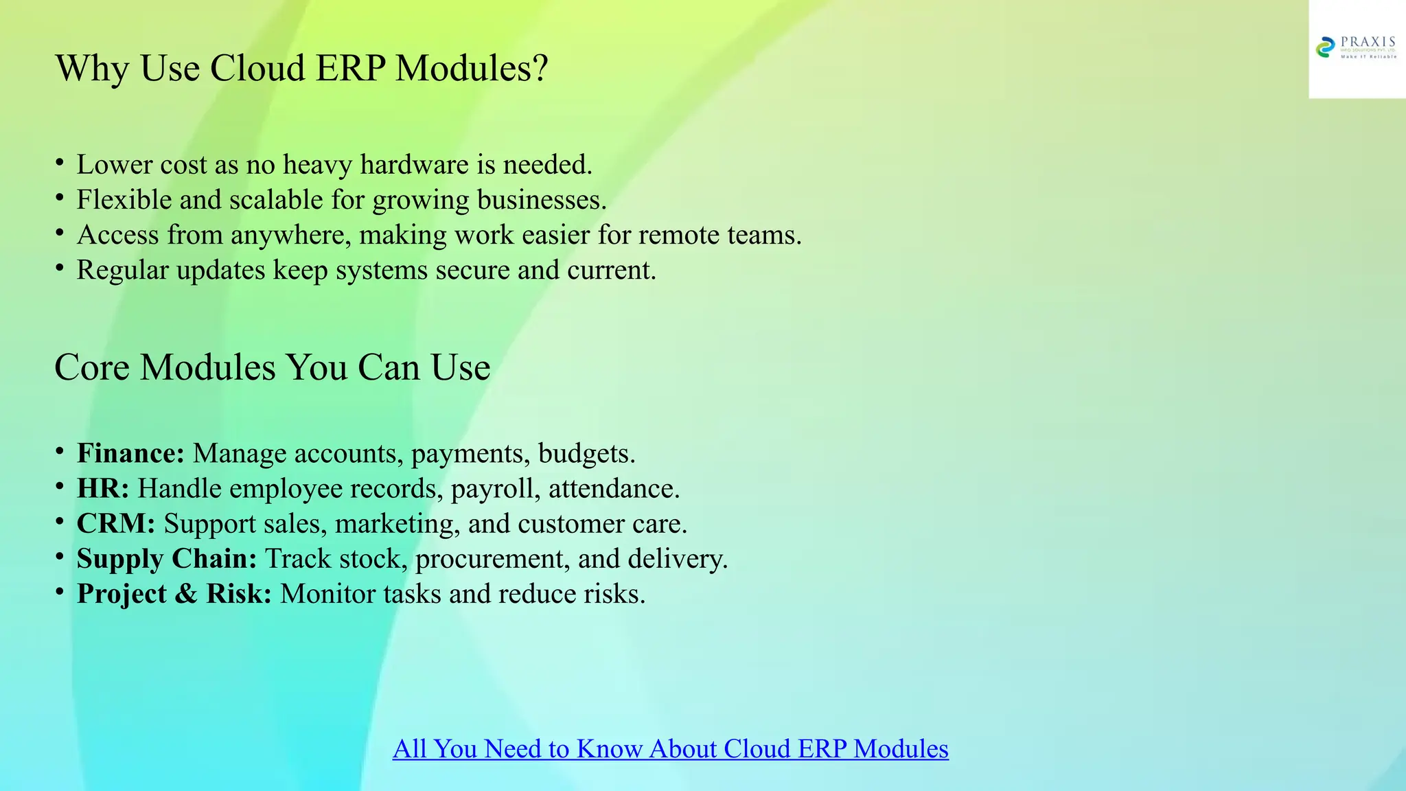 All You Need to Know About Cloud ERP Modules | PPTX