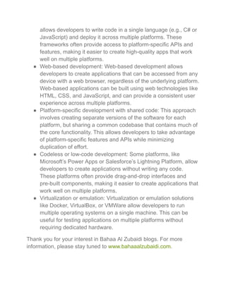 All you need to know about Cross-Platform Software Development.pdf | Web Development | Internet