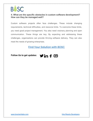 All You Need To Know About Custom Software Development | PDF