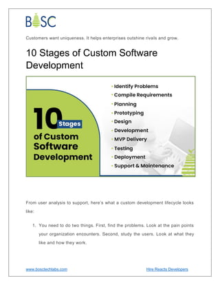 All You Need To Know About Custom Software Development | PDF