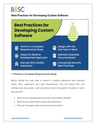 All You Need To Know About Custom Software Development | PDF