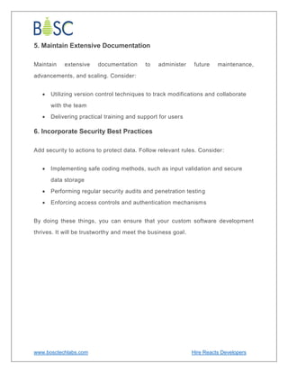All You Need To Know About Custom Software Development | PDF