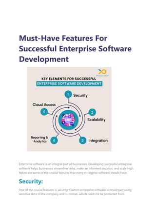 All You Need To Know About Enterprise Software Development | PDF