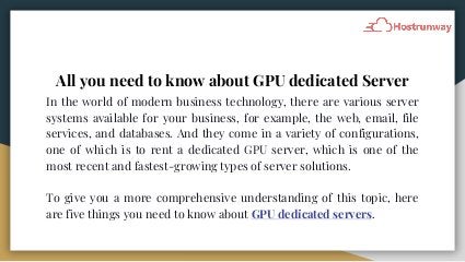 All you need to know about GPU dedicated Server.pptx