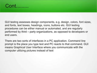 All you need to know about gui testing | PPTX