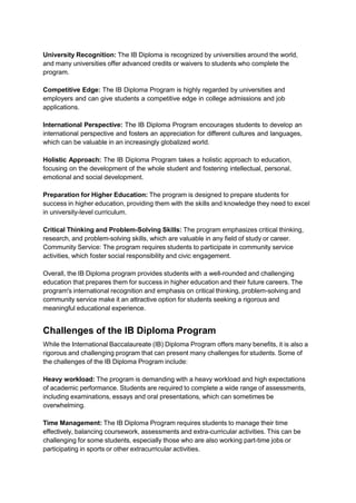 All you need to know about IB Diploma Program | PPTX