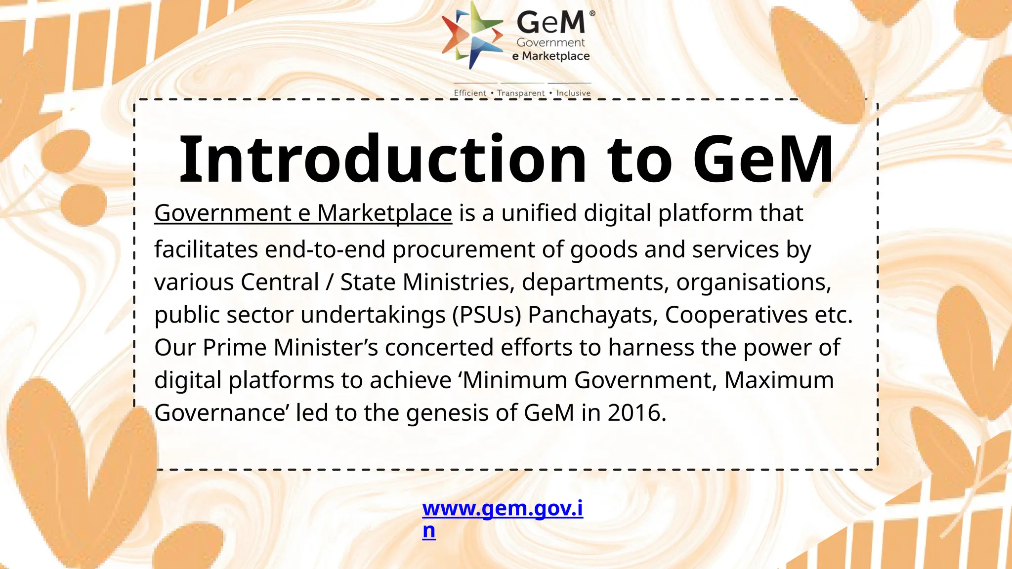 All You Need to Know About India’s largest public procurement portal - Government e Marketplace ...